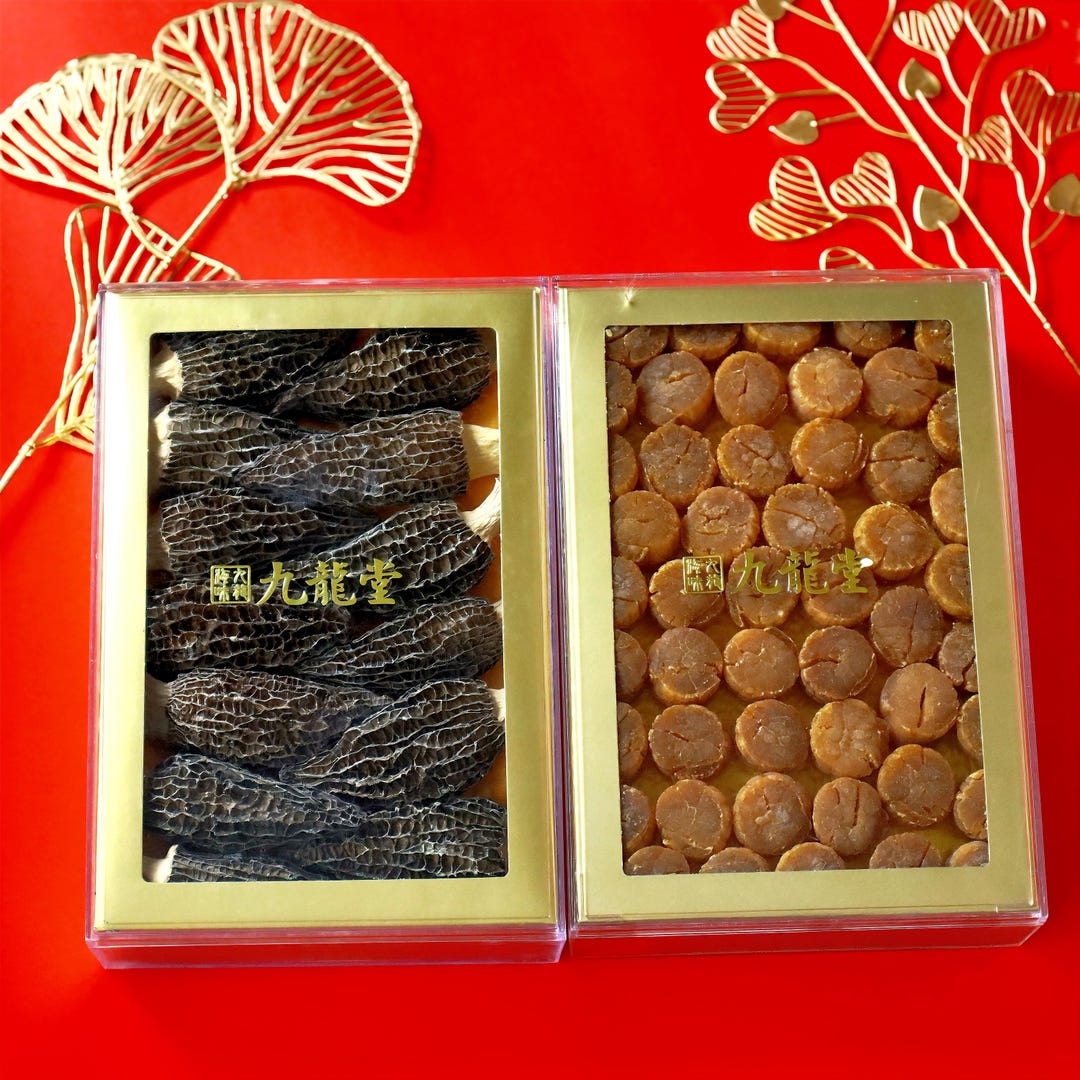 Premium Wild Hokkaido Dried Scallops & Dried Moral Holiday Gift Box【年末 ...