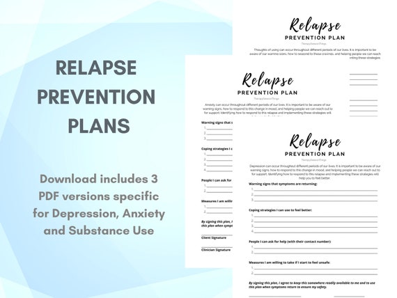 Relapse Recovery Plan Worksheet