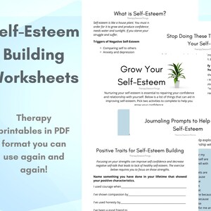 Self-esteem Building Worksheets, Teach Self-confidence, Addiction ...