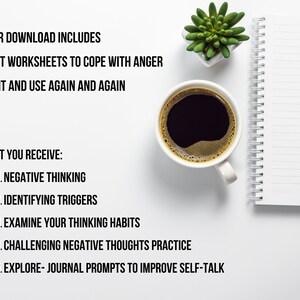 Improve Negative Self-talk CBT Worksheets, DBT Workbook, Challenge ...