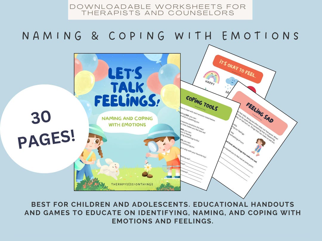 Feelings Workbook: CBT, Mindfulness, Play Therapy (PDF) - Etsy