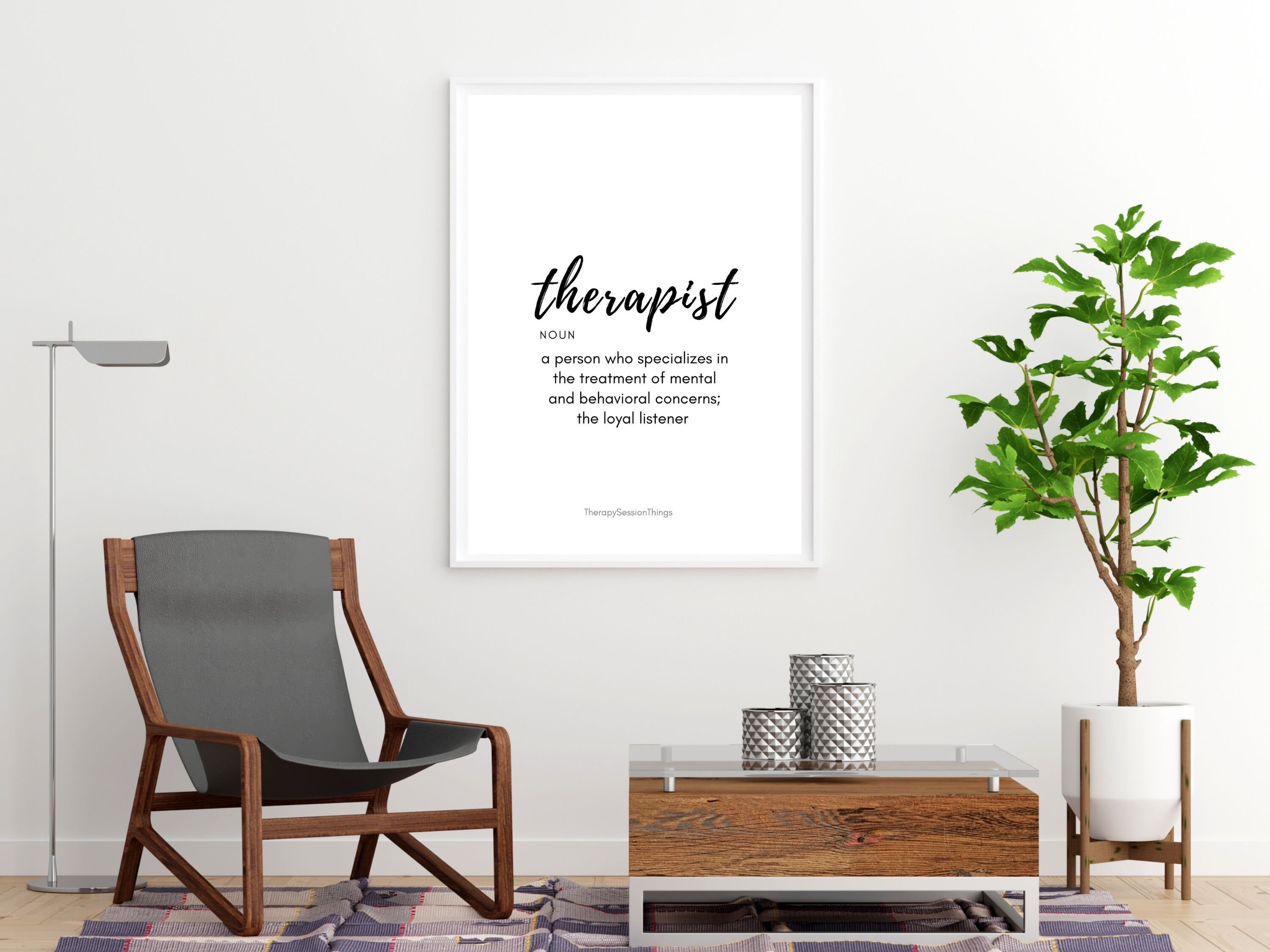 Therapist Definition, Counseling Office Wall Art Decor, Psychology Gift ...