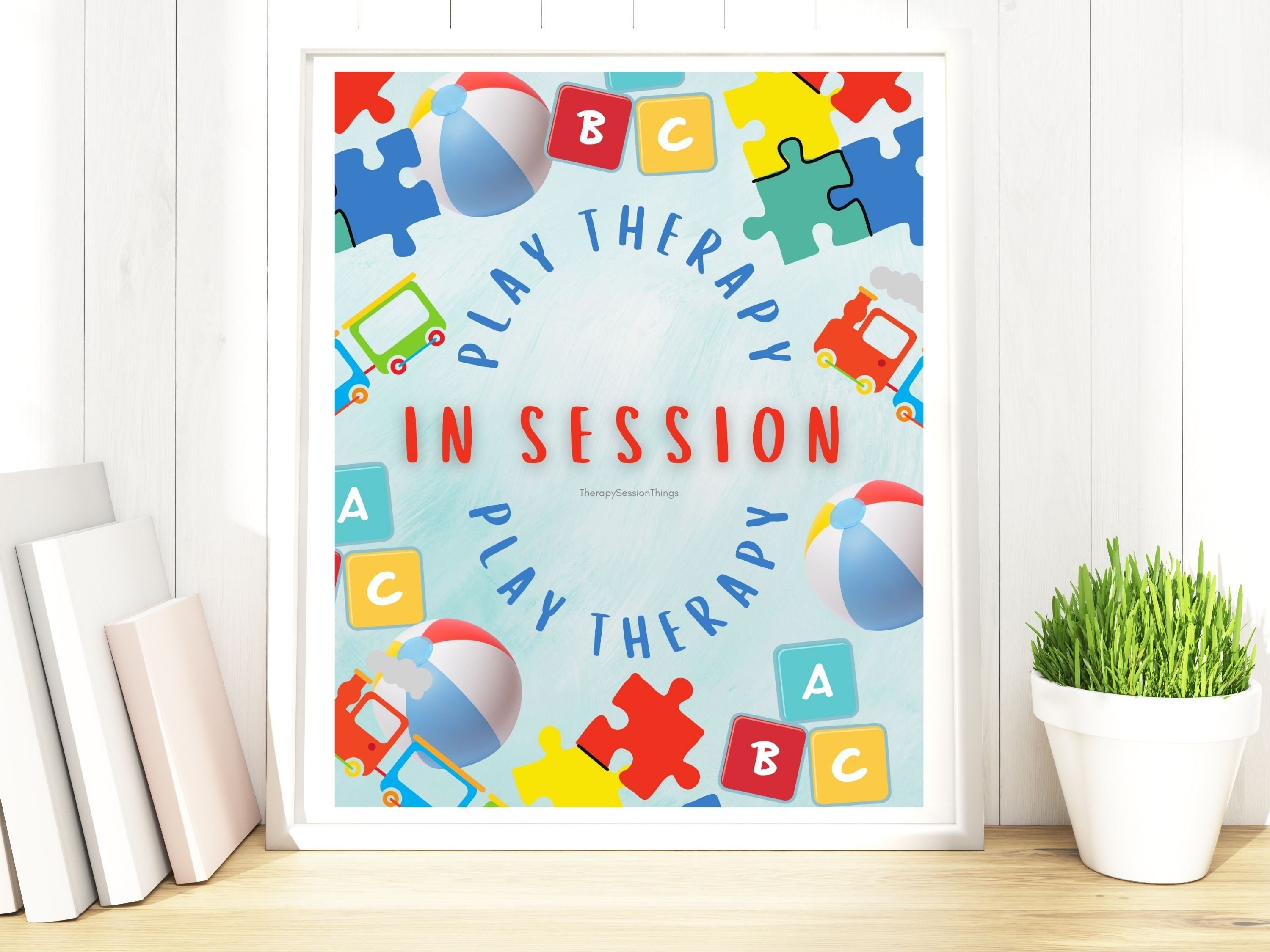Children’s Play Therapy, in Session Sign, Counseling Office Wall Art ...