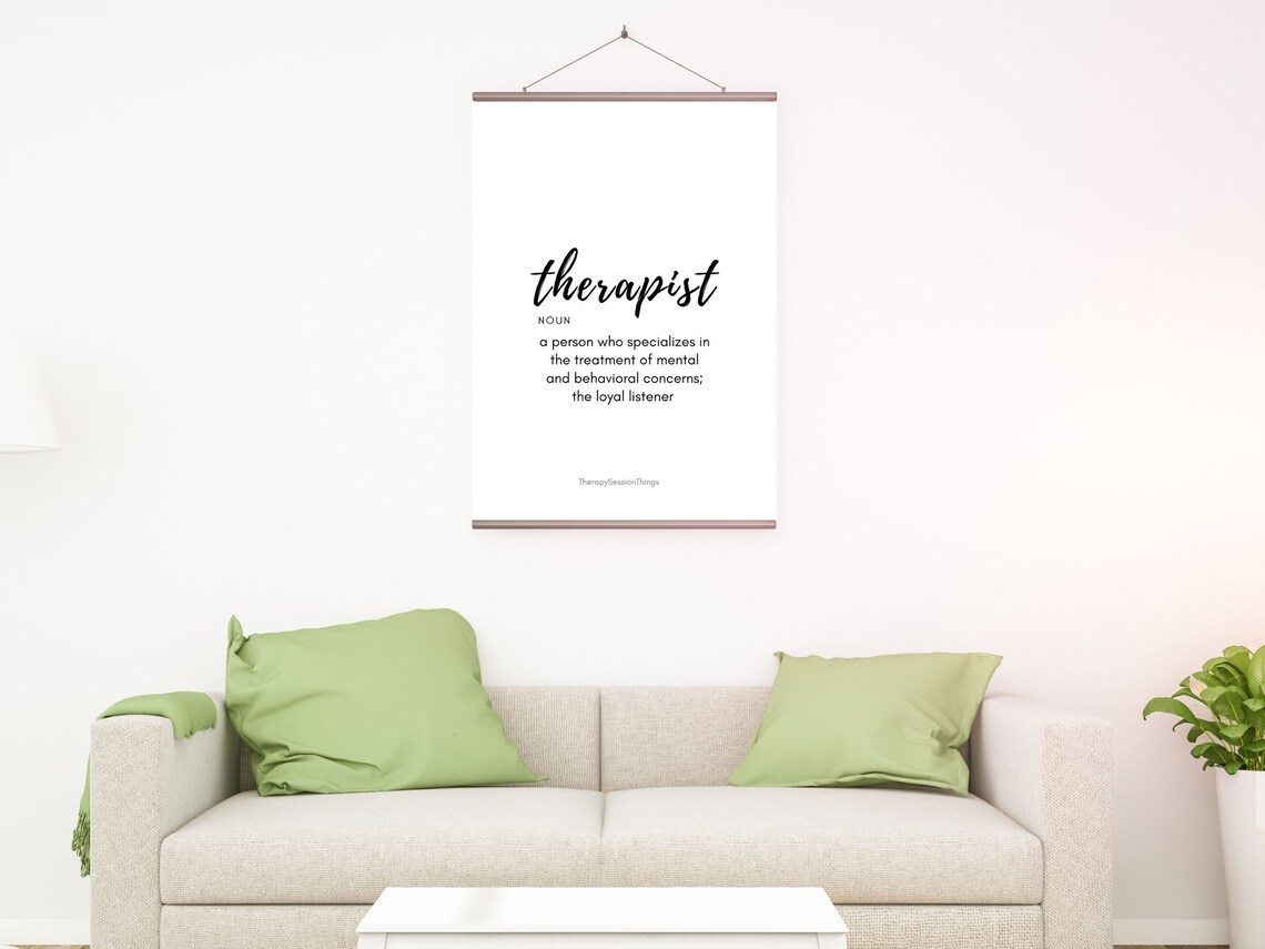 Therapist Definition, Counseling Office Wall Art Decor, Psychology Gift ...