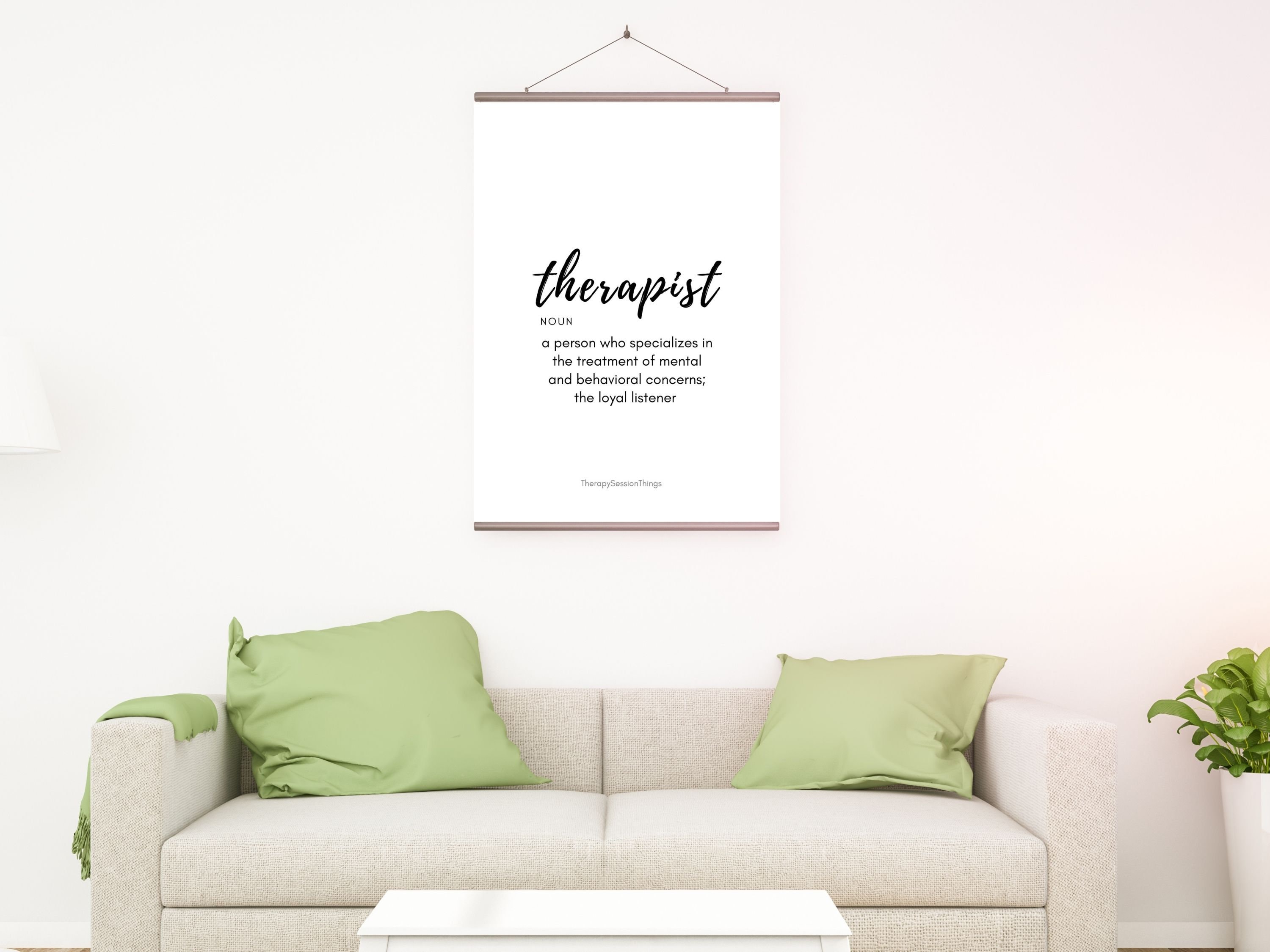 Therapist Definition, Counseling Office Wall Art Decor, Psychology Gift ...