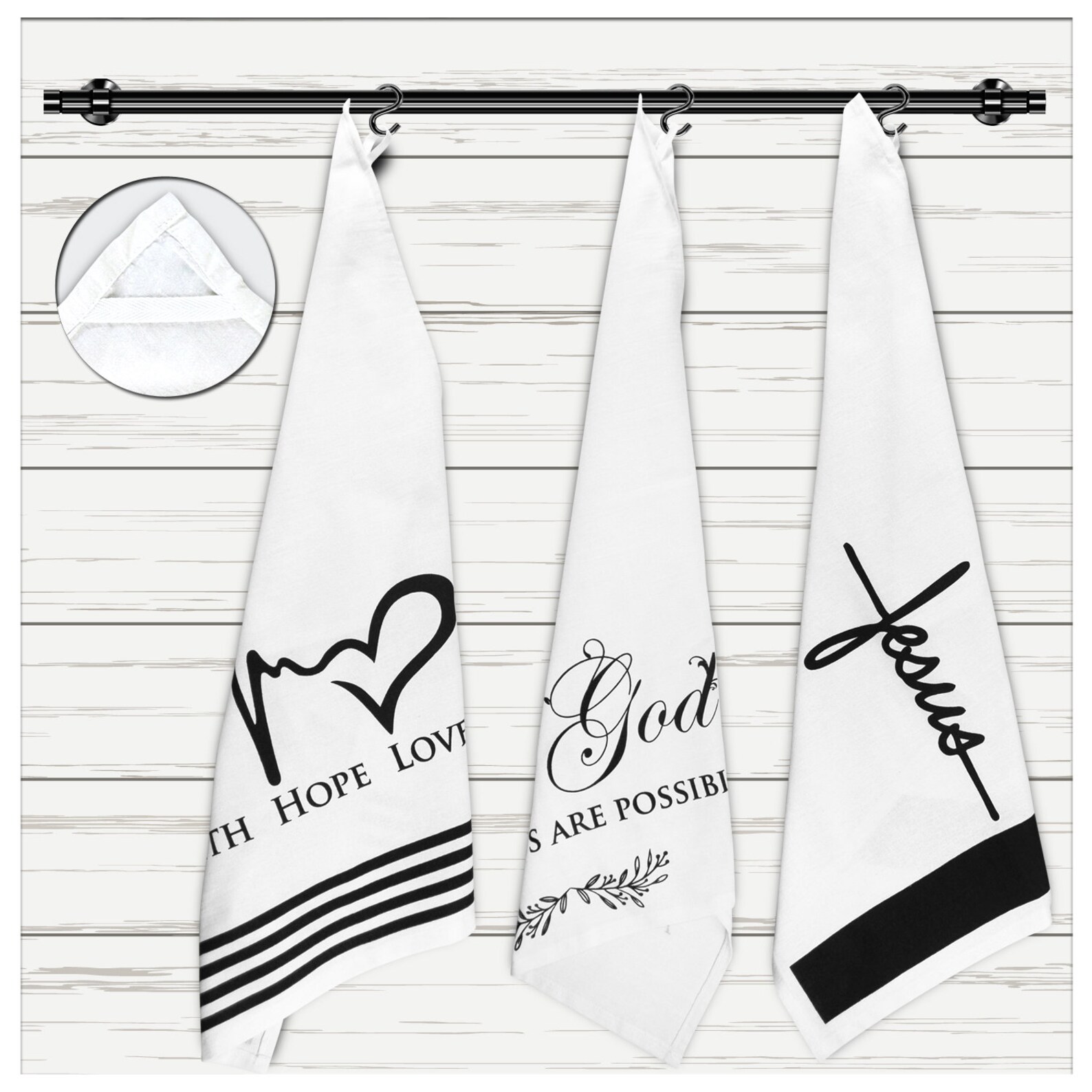 Flour Sack Dish Towels-set of 3-unique Christian Gifts - Etsy