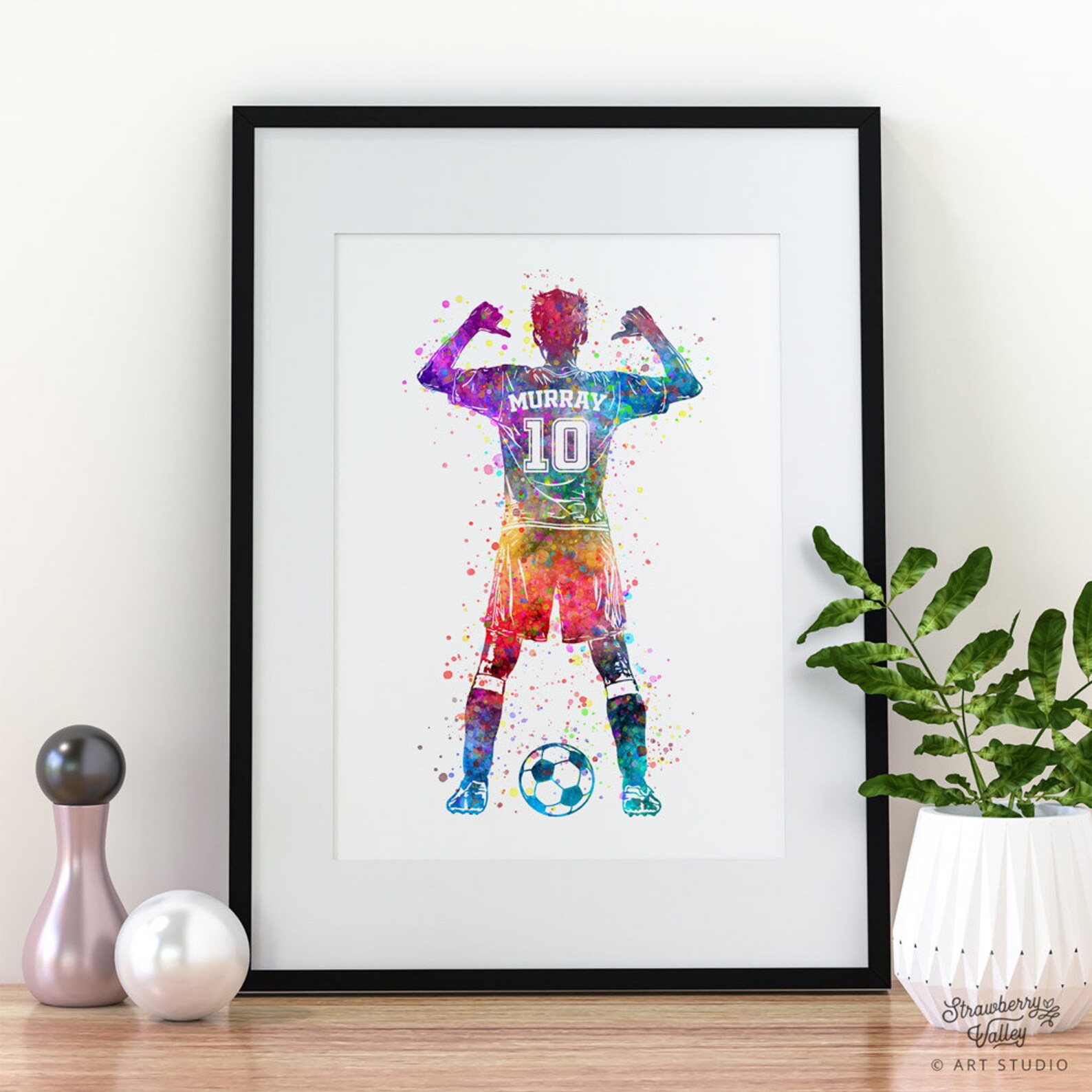 Football Soccer Player Personalised Gift Boys Male Football - Etsy UK