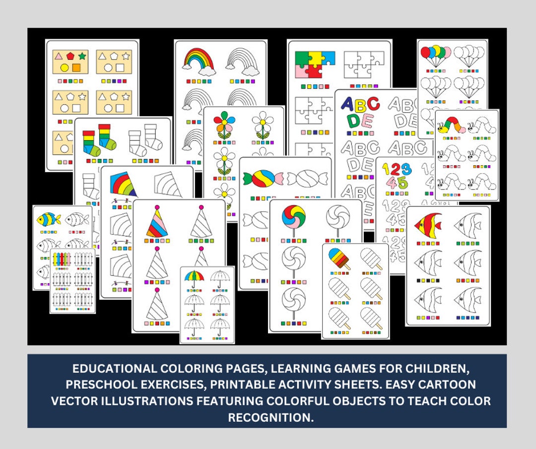 Educational Coloring Pages| Learning Games for Children| Preschool ...