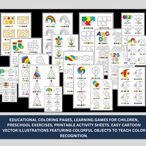 Educational Coloring Pages| Learning Games for Children| Preschool ...