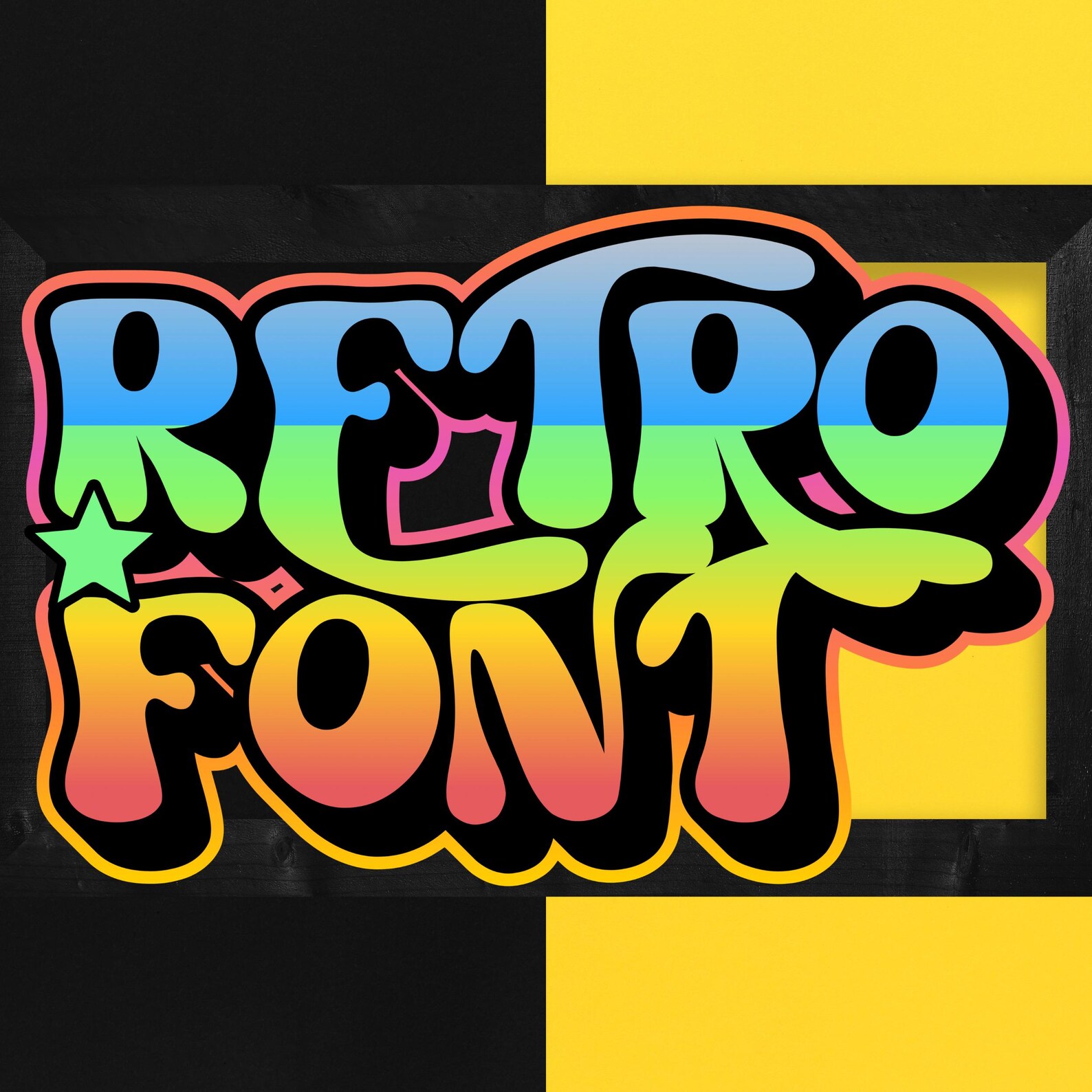 Retro Movable Font PNG - Etsy