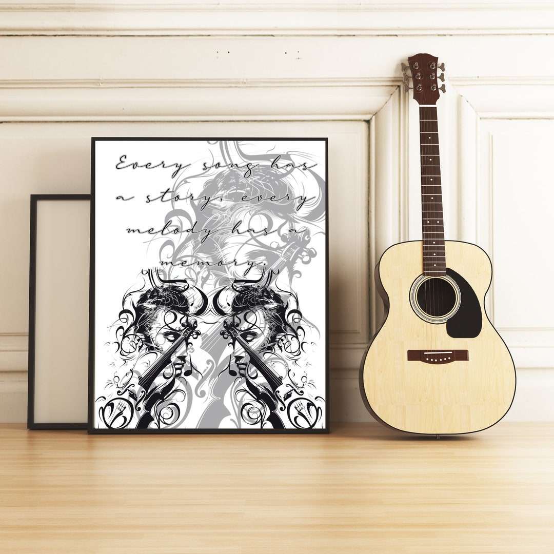 Every Song Has a Story, Every Melody Has a Memory Wall Decor,wall Art ...