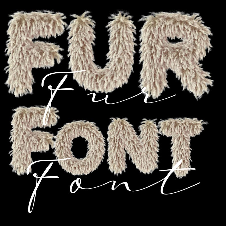Fur Font Png , - Etsy