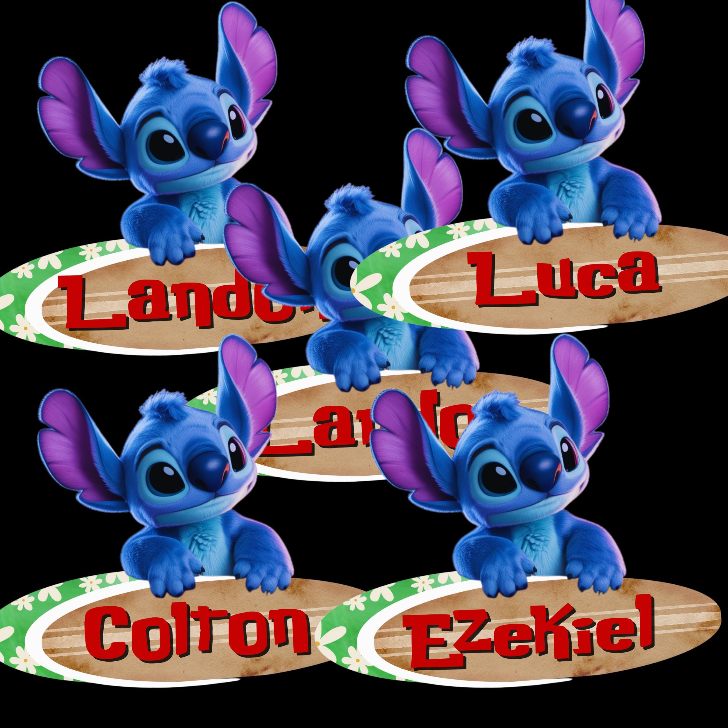 Stitch Customizable List of 100 Boy Names PNG | Editable | Personalized ...