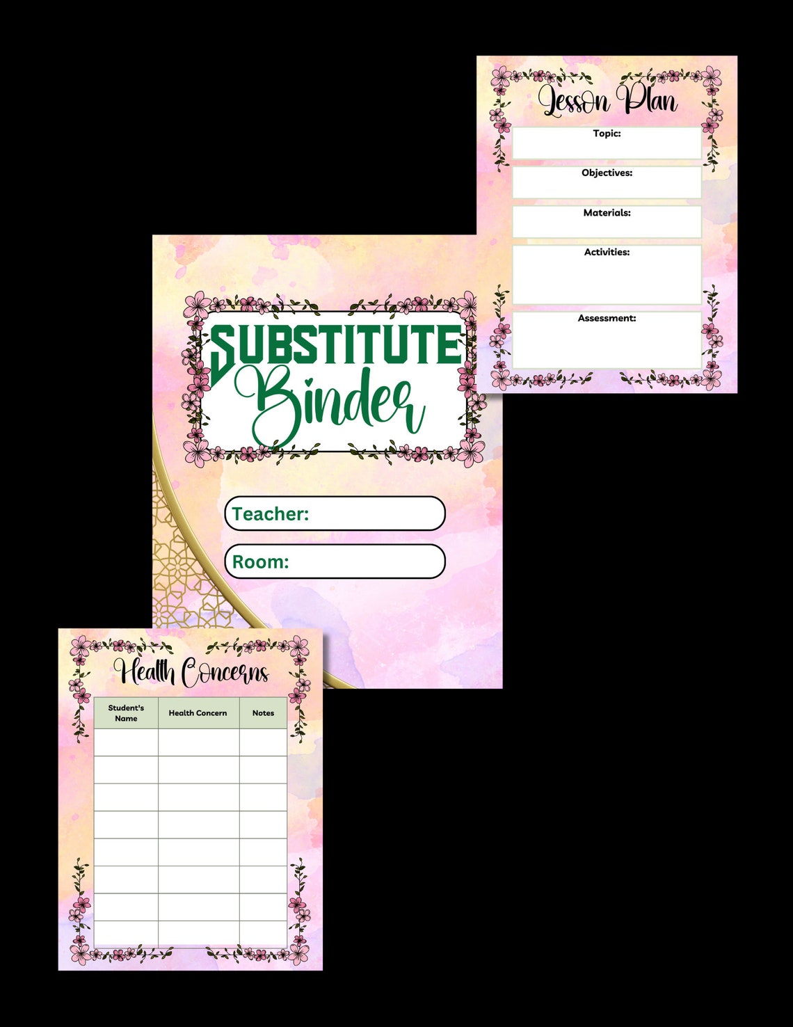 Substitute Binder ,teacher Substitute ,sub Teacher Binder , Digital ...