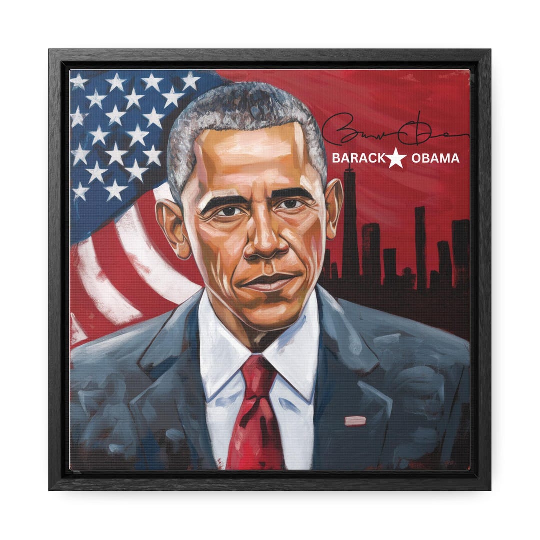 Canvas Wall Art, President Barack Obama, Political Decor, Iconic Leader ...