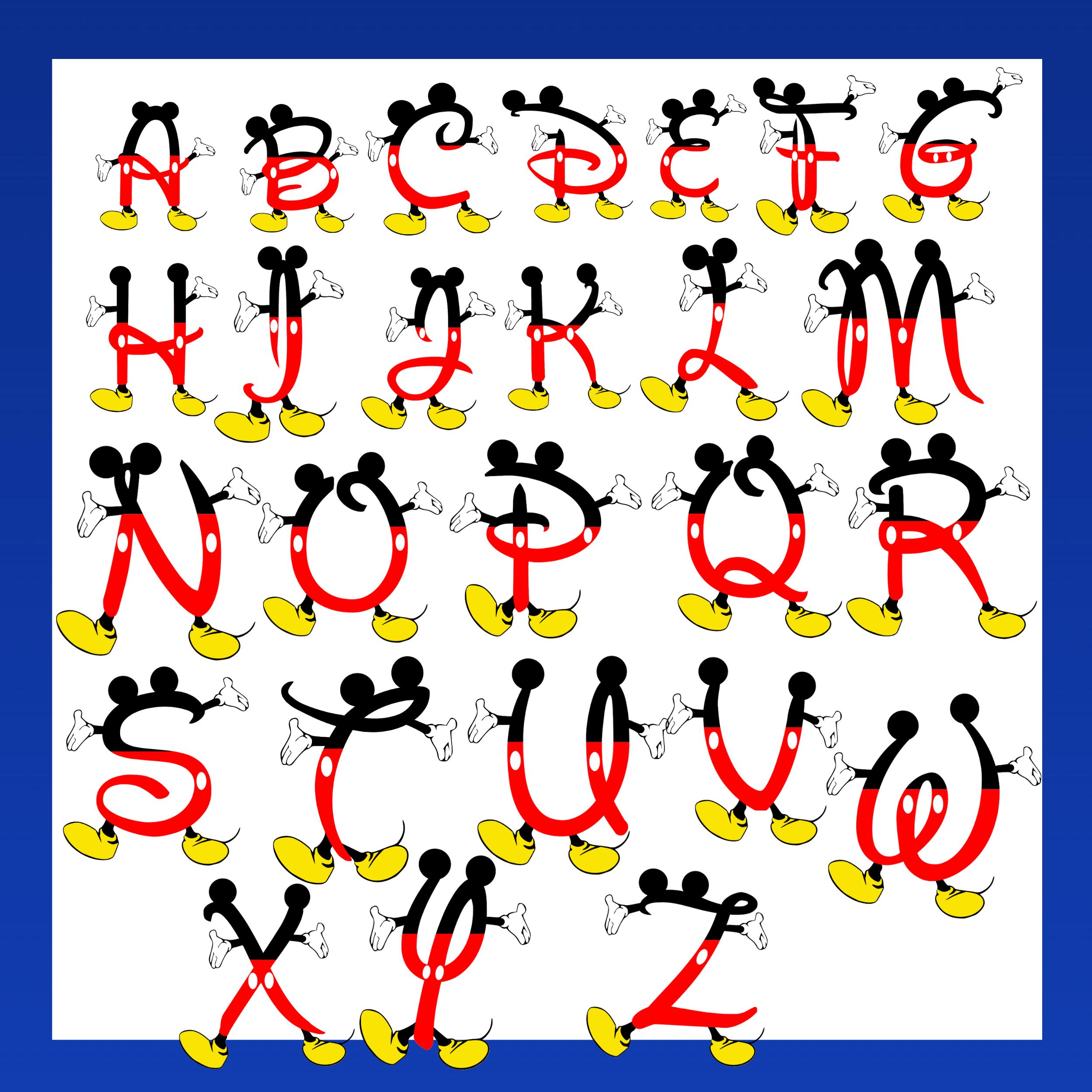 6 Different Kinds of Disney Font | Png Files Plus More - Etsy