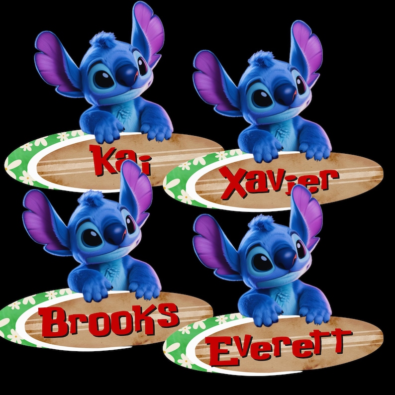 Stitch Customizable List of 100 Boy Names PNG | Editable | Personalized ...