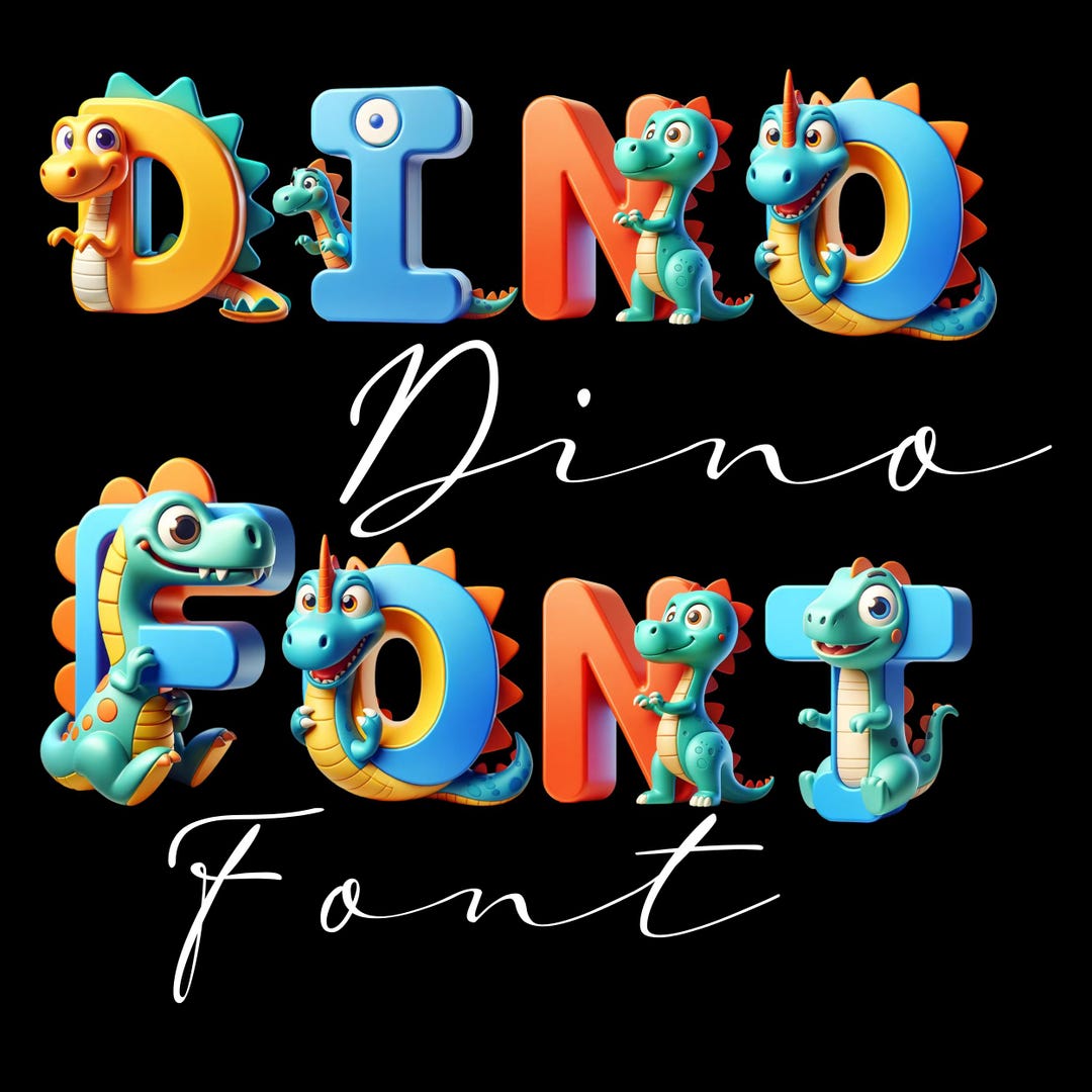 Dino Letters, Dino Alphabet, Dino Font, PNG, Dino Movable Alphabet, - Etsy
