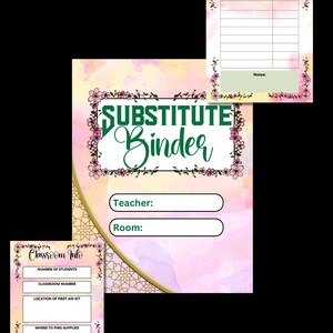 Substitute Binder ,teacher Substitute ,sub Teacher Binder , Digital ...