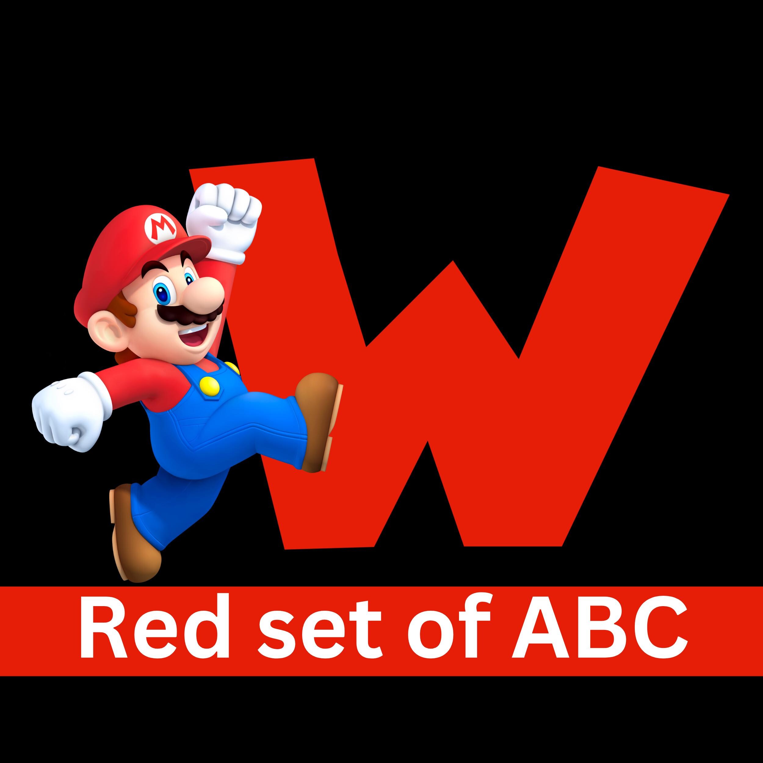 Super Mario Font Movable Alphabet - Etsy