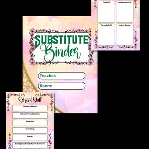 Substitute Binder ,teacher Substitute ,sub Teacher Binder , Digital ...