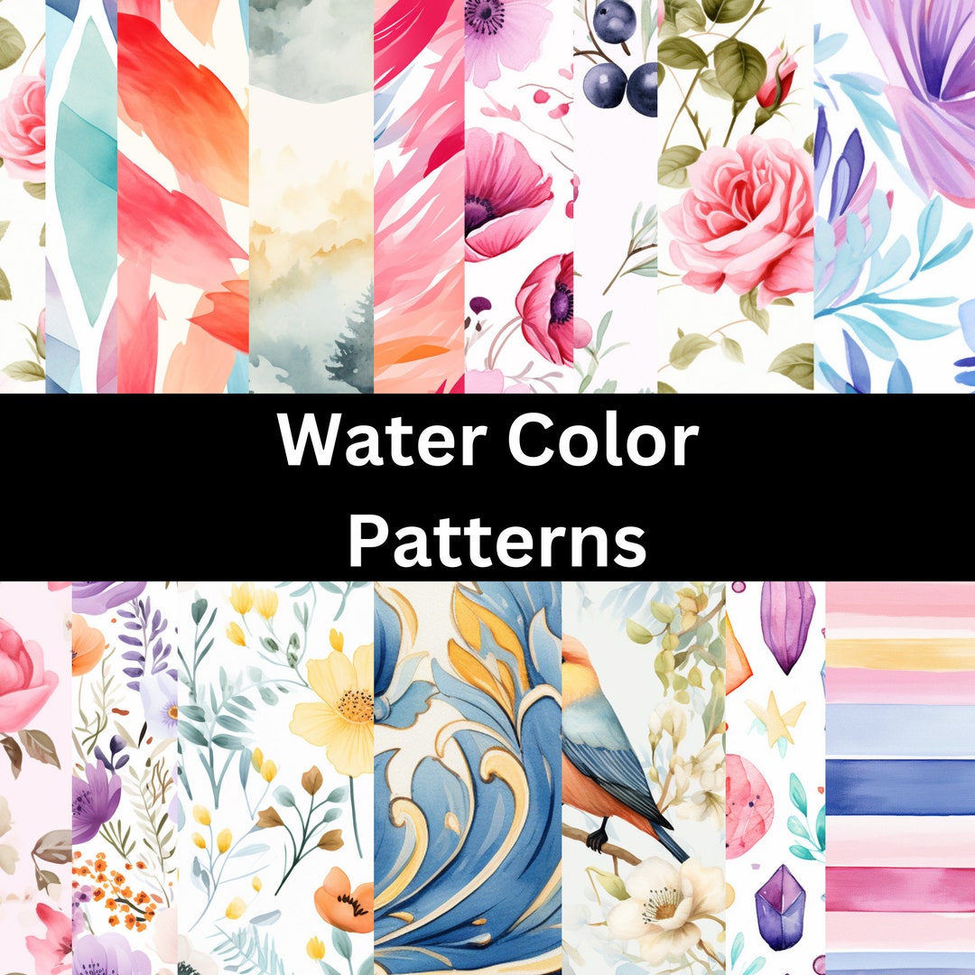 Water Color Patterns - Etsy