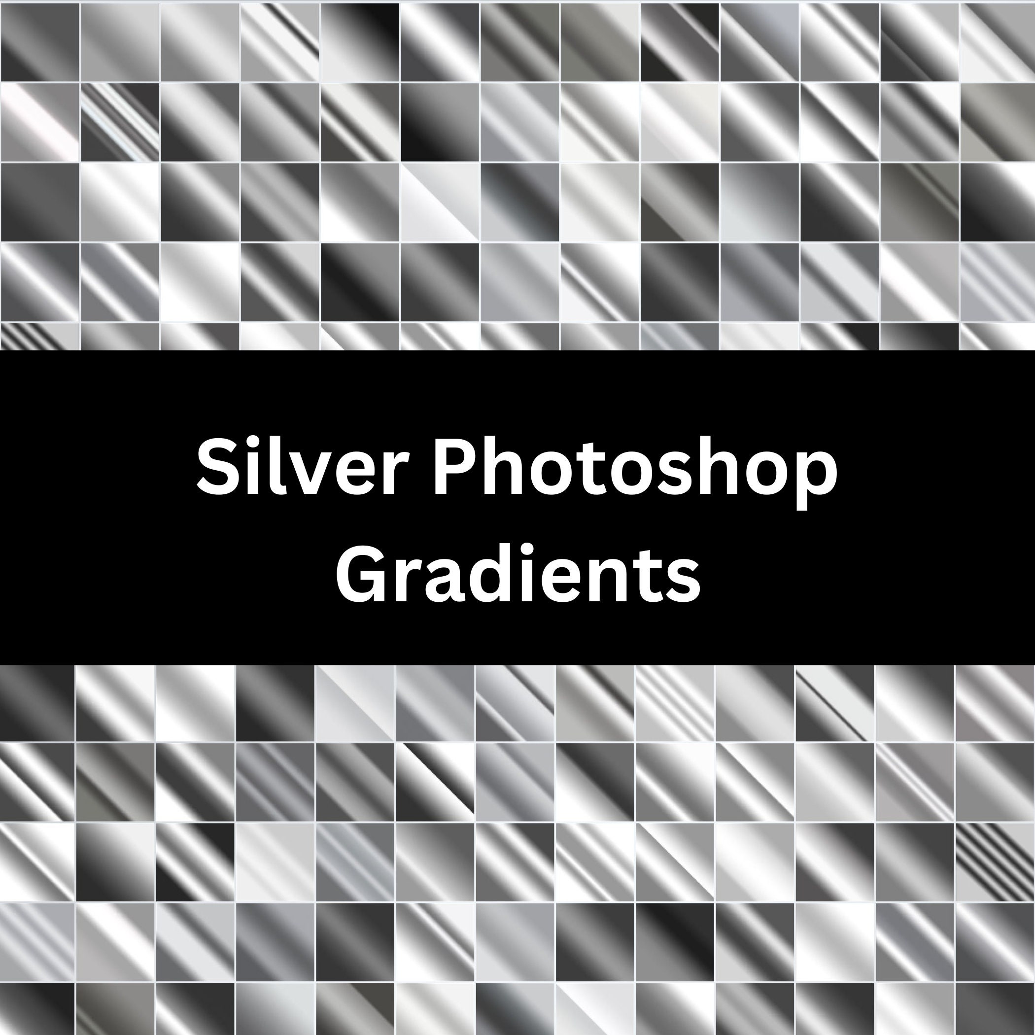 Silver Photoshop Gradients, Shimmering Brilliance Gradient, Metallic ...