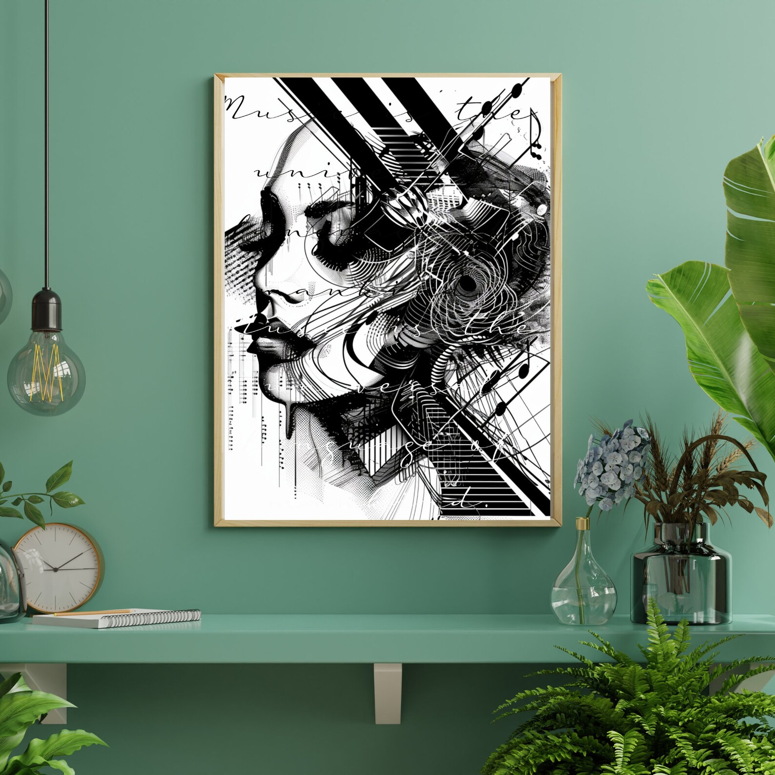 Music is the Universal Language of Mankind, Art Print,music Art,home ...