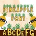 Pineapple PNG Font Download – Tropical & Fun Letters - Etsy