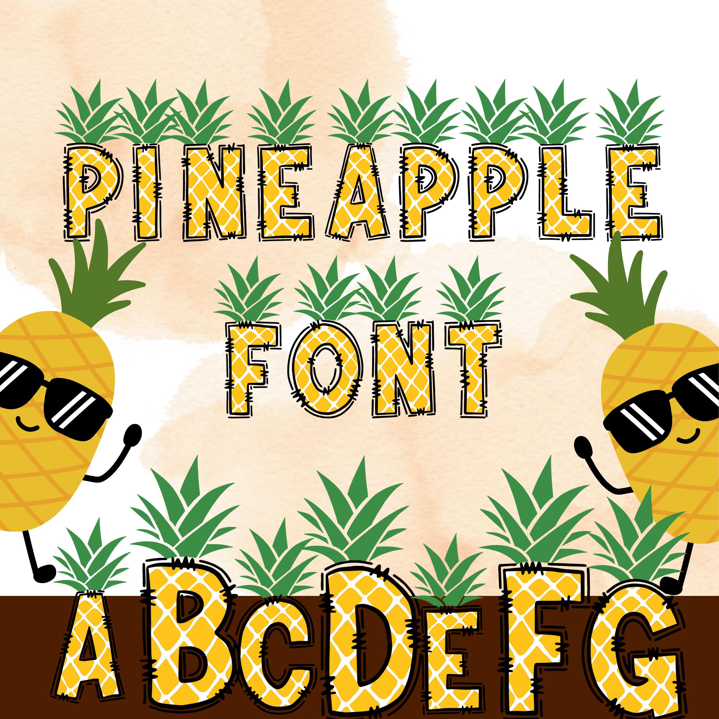 Pineapple PNG Font Download – Tropical & Fun Letters - Etsy