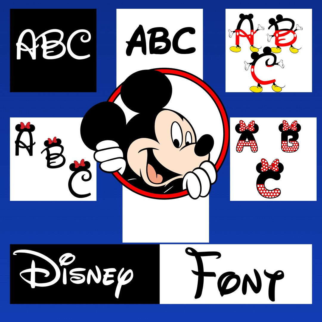 6 Different Kinds of Disney Font | Png Files Plus More - Etsy