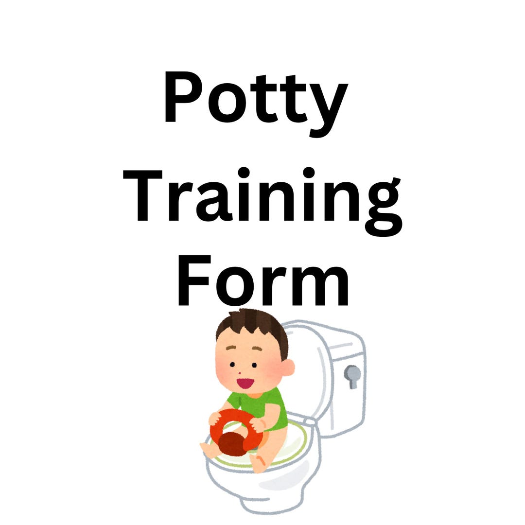 Potty Preschool Training Form - Etsy