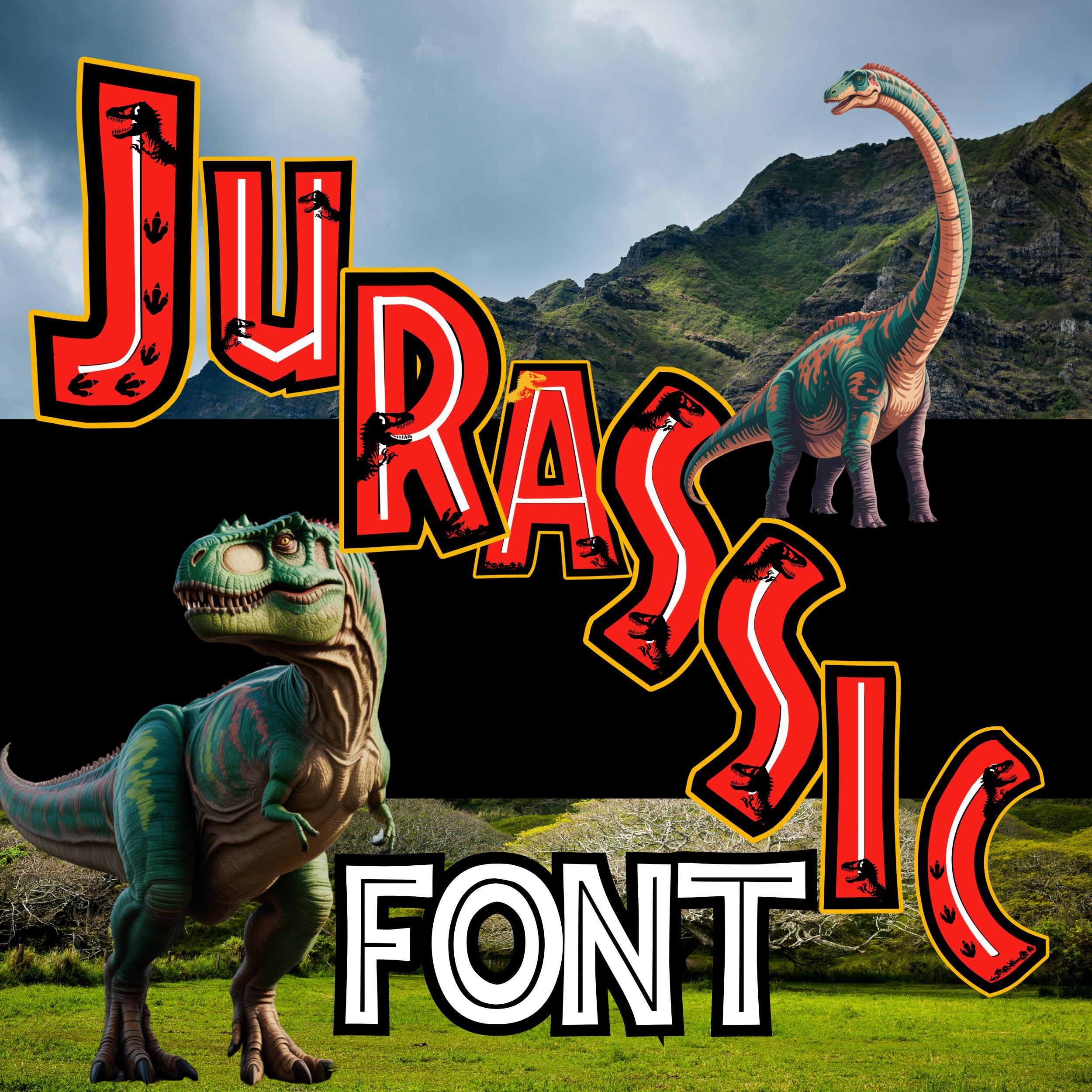 Jurassic Inspired PNG Unique Font - Etsy