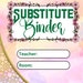 Substitute Binder ,teacher Substitute ,sub Teacher Binder , Digital ...