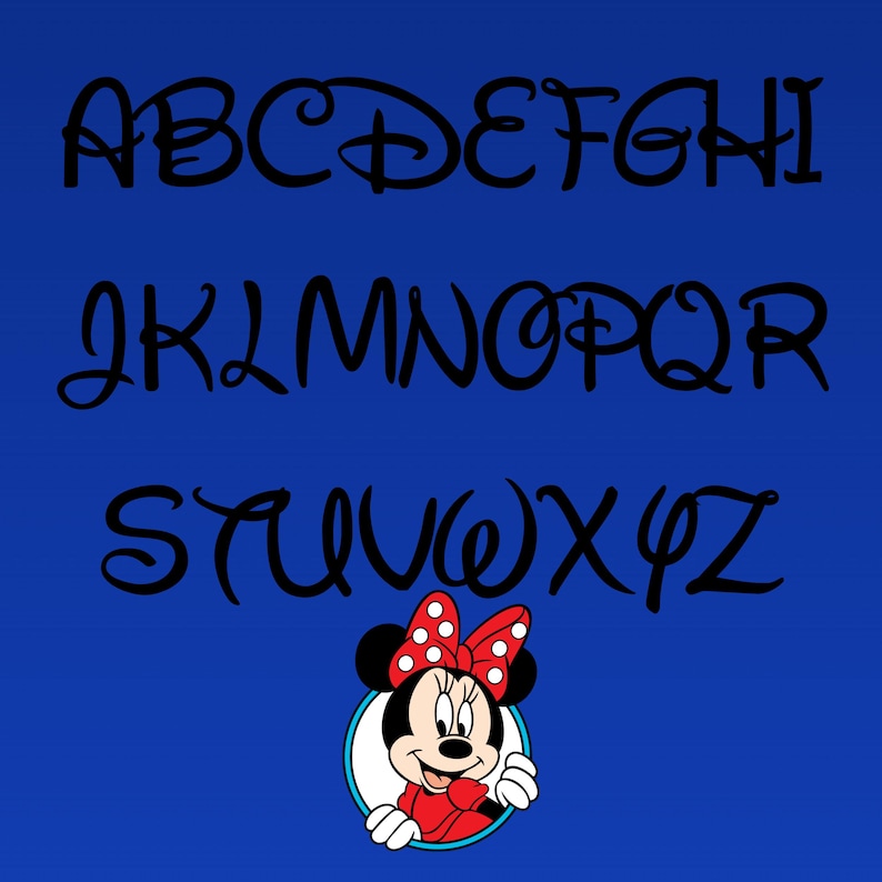 6 Different Kinds of Disney Font | Png Files Plus More - Etsy