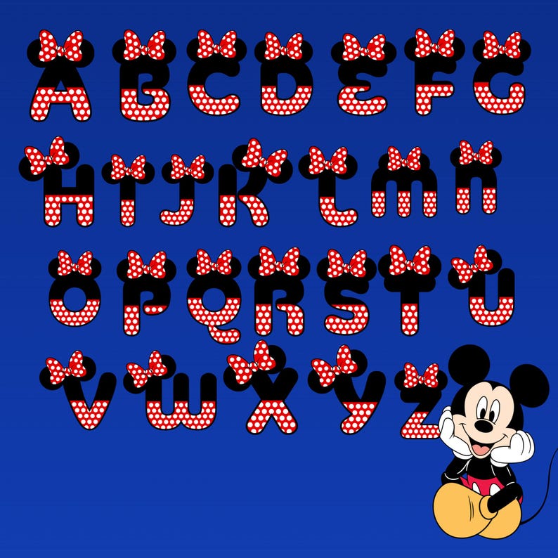 6 Different Kinds of Disney Font | Png Files Plus More - Etsy