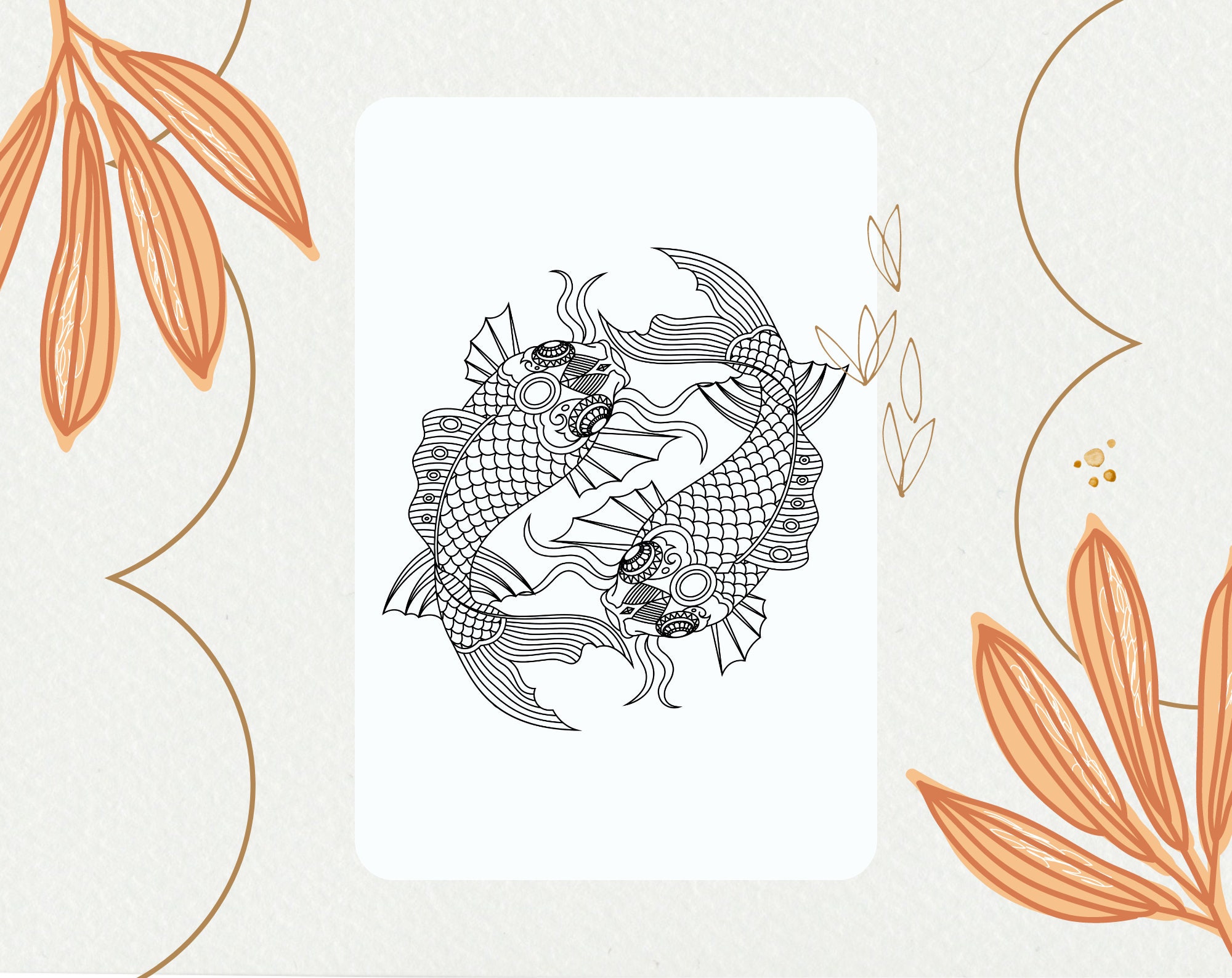 Asian Theme Coloring Book (part 3) / Instant Download PDF Pages - Etsy