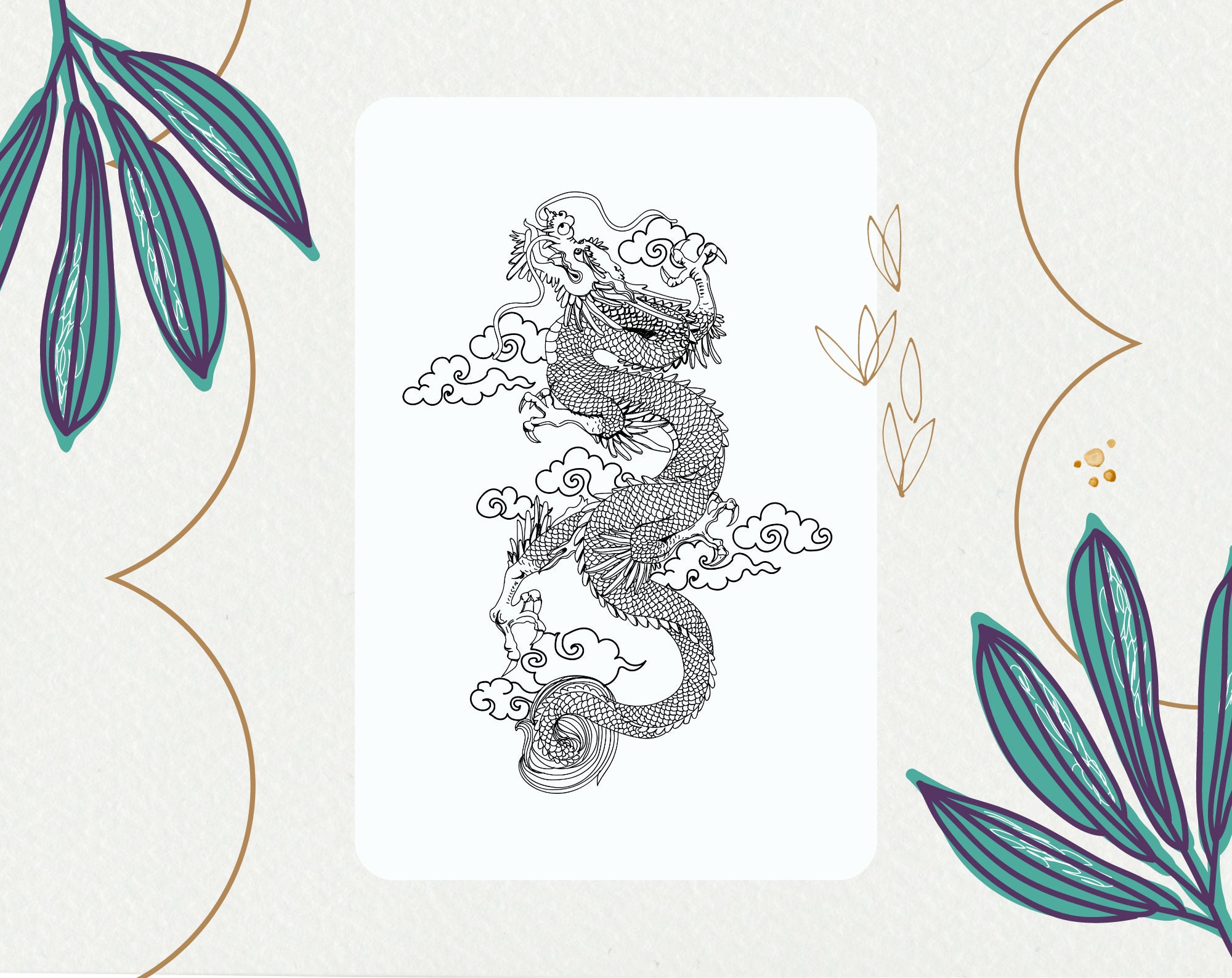 Asian Theme Coloring Book (part 2) / Instant Download PDF Pages - Etsy