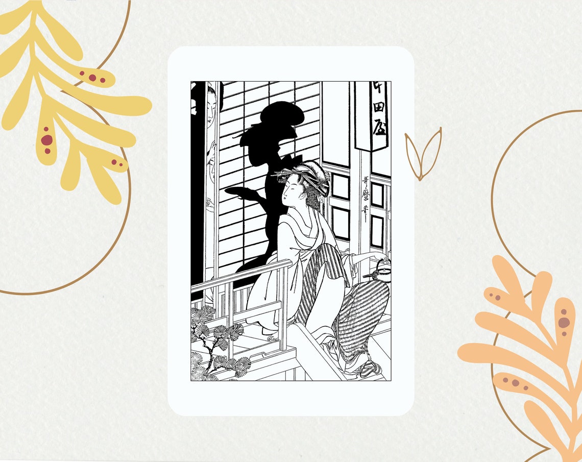 Asian Theme Coloring Book (part 3) / Instant Download PDF Pages - Etsy