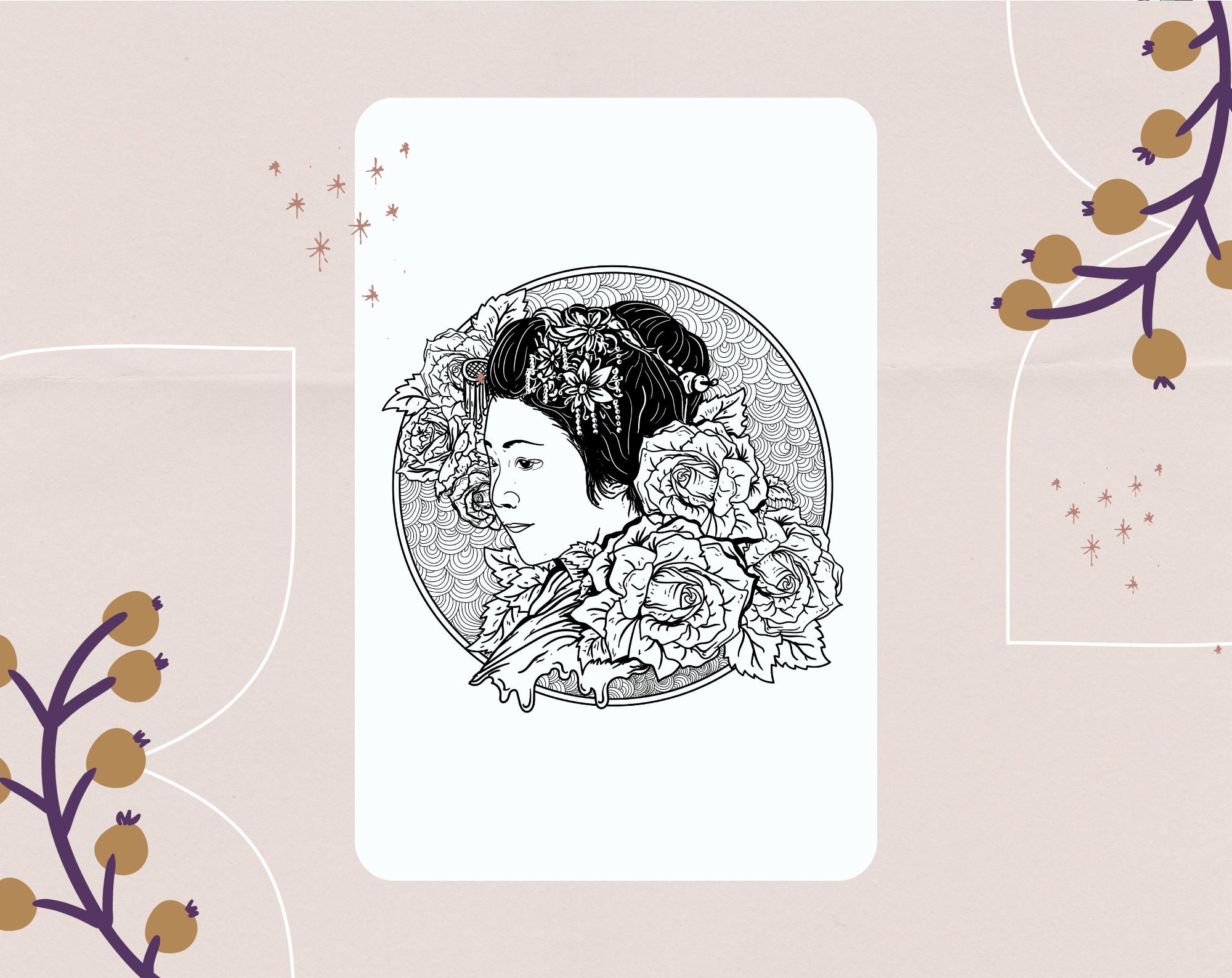 Asian Theme Coloring Book (part 2) / Instant Download PDF Pages - Etsy