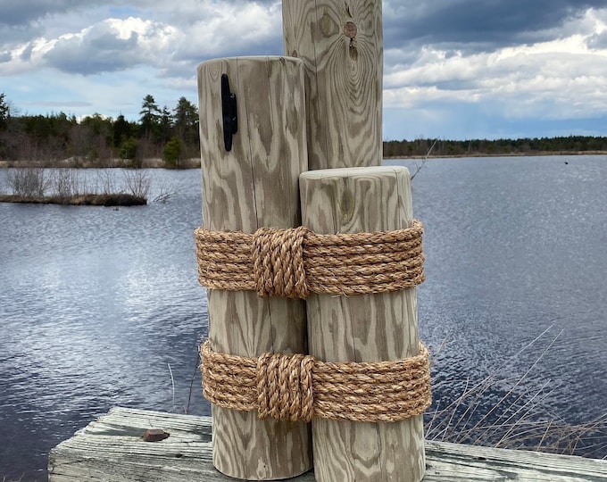 Beautiful (larger) Nautical Shore Piling. This Piling Stands 28" Tall ...