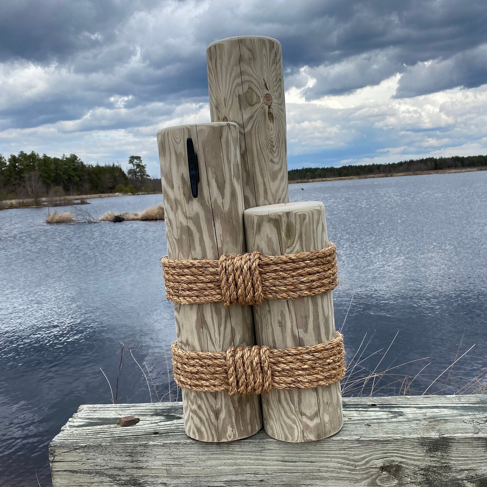 Beautiful larger Nautical Shore Piling. This Piling Stands - Etsy