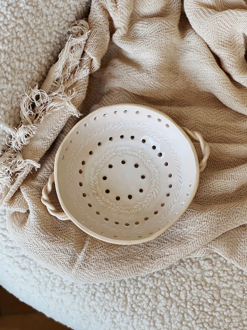 Ciotola per frutti di bosco in ceramica fatta a mano: scolapasta ...