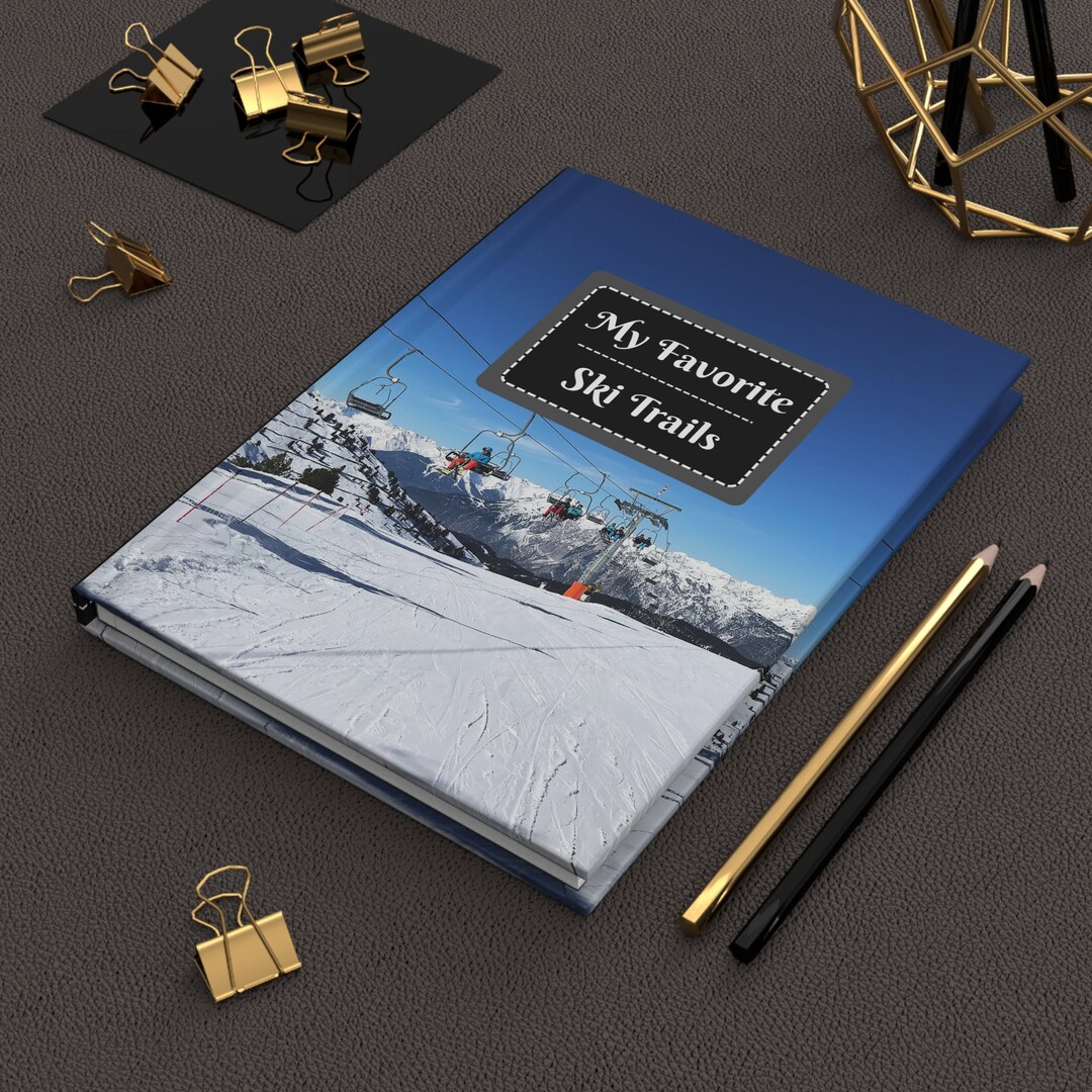 Ski Trails Hardcover Journal, Matte Finish, Birthday Gift for Skier ...