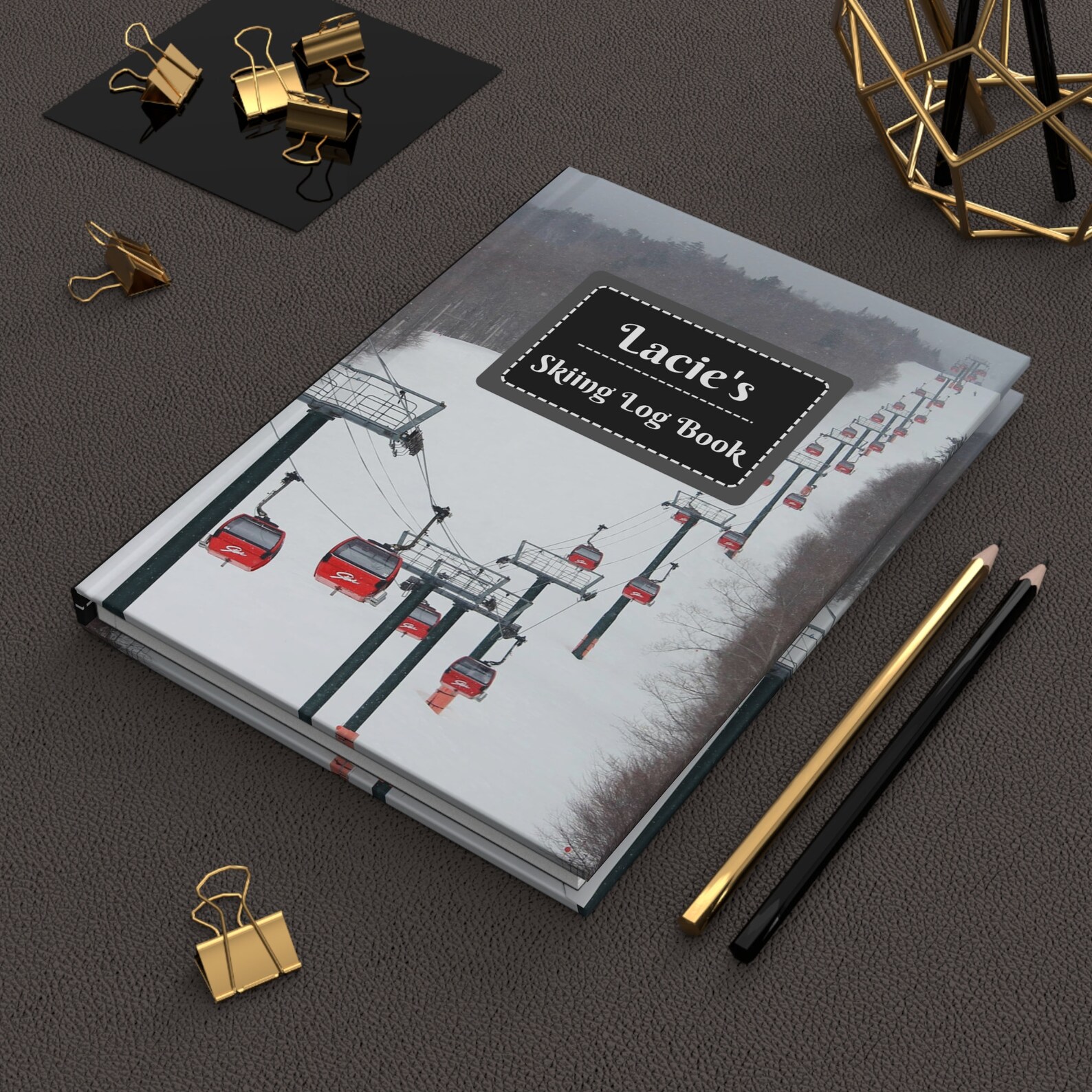 Personalized Skiing Log Book - Hardcover Journal, Matte Finish ...