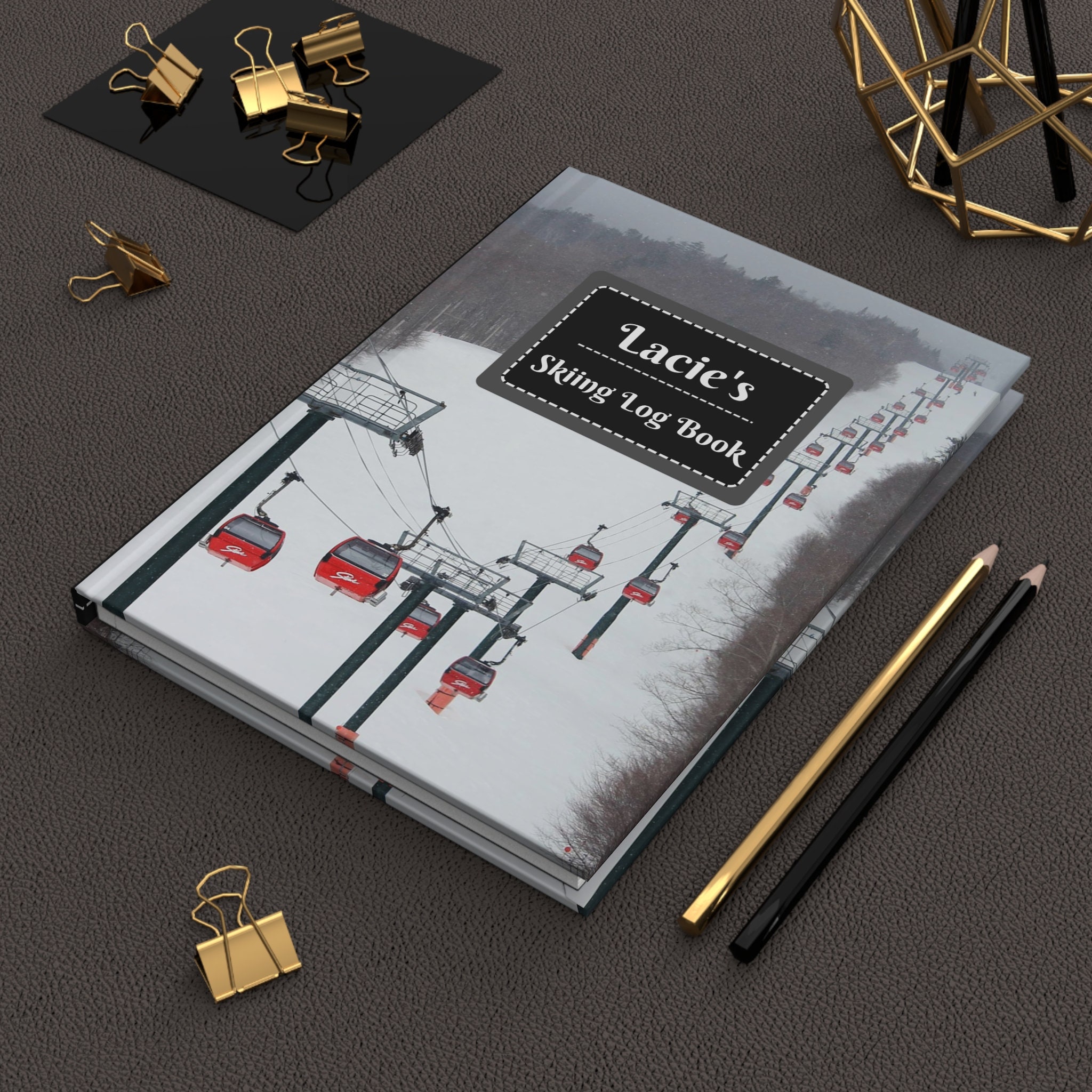 Personalized Skiing Log Book - Hardcover Journal, Matte Finish ...