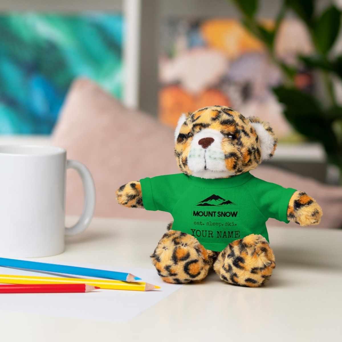 Mount Snow - Personalized Stuffed Animal With Tee, Custom Toy, Skiing ...