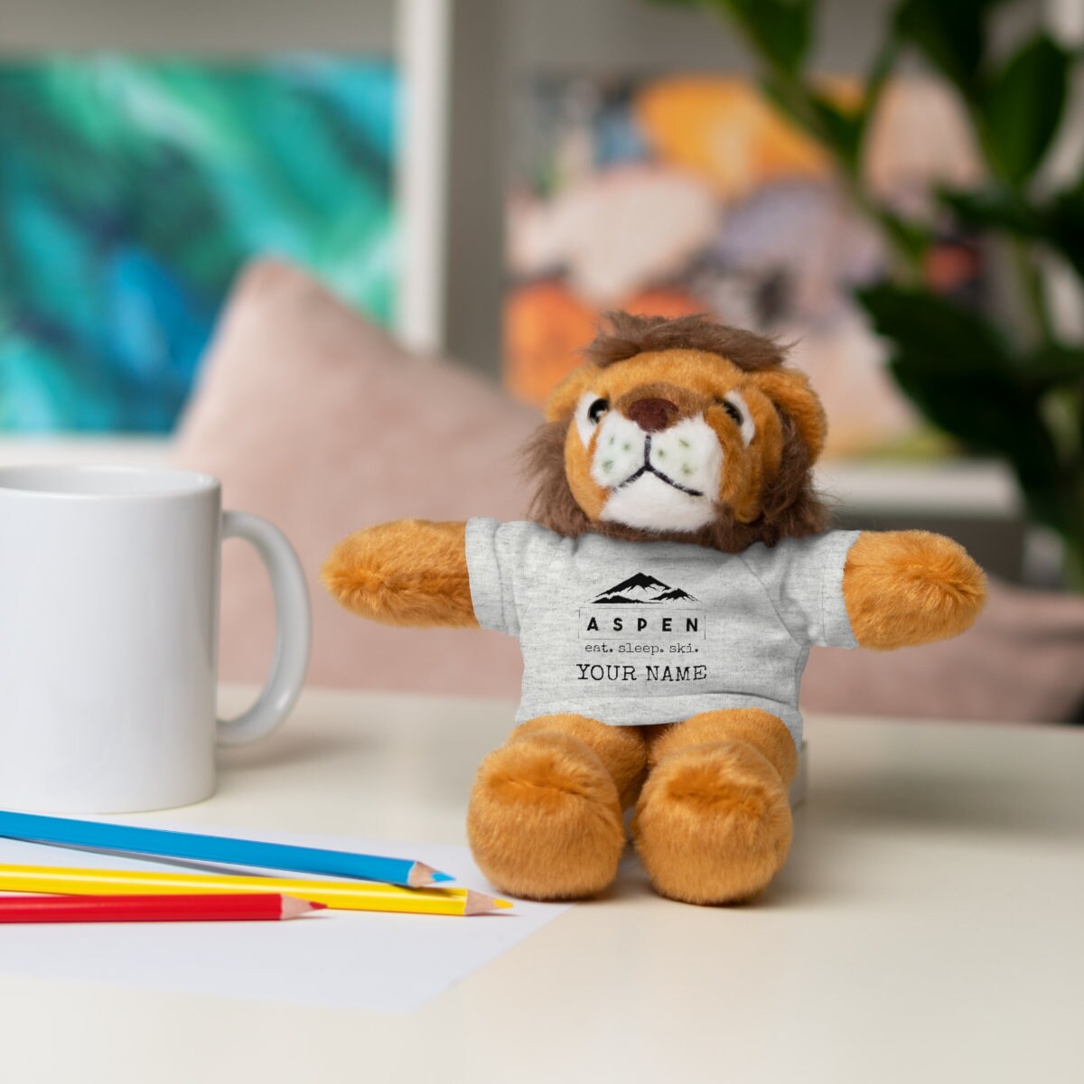 Aspen - Personalized Stuffed Animal With Tee, Custom Toy, Skiing Gifts ...