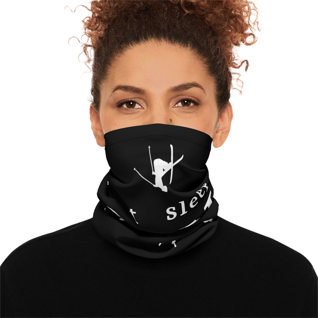 Eat Sleep Ski - Black Neck Gaiter, Ski Mask, Unisex Skiing Gifts ...