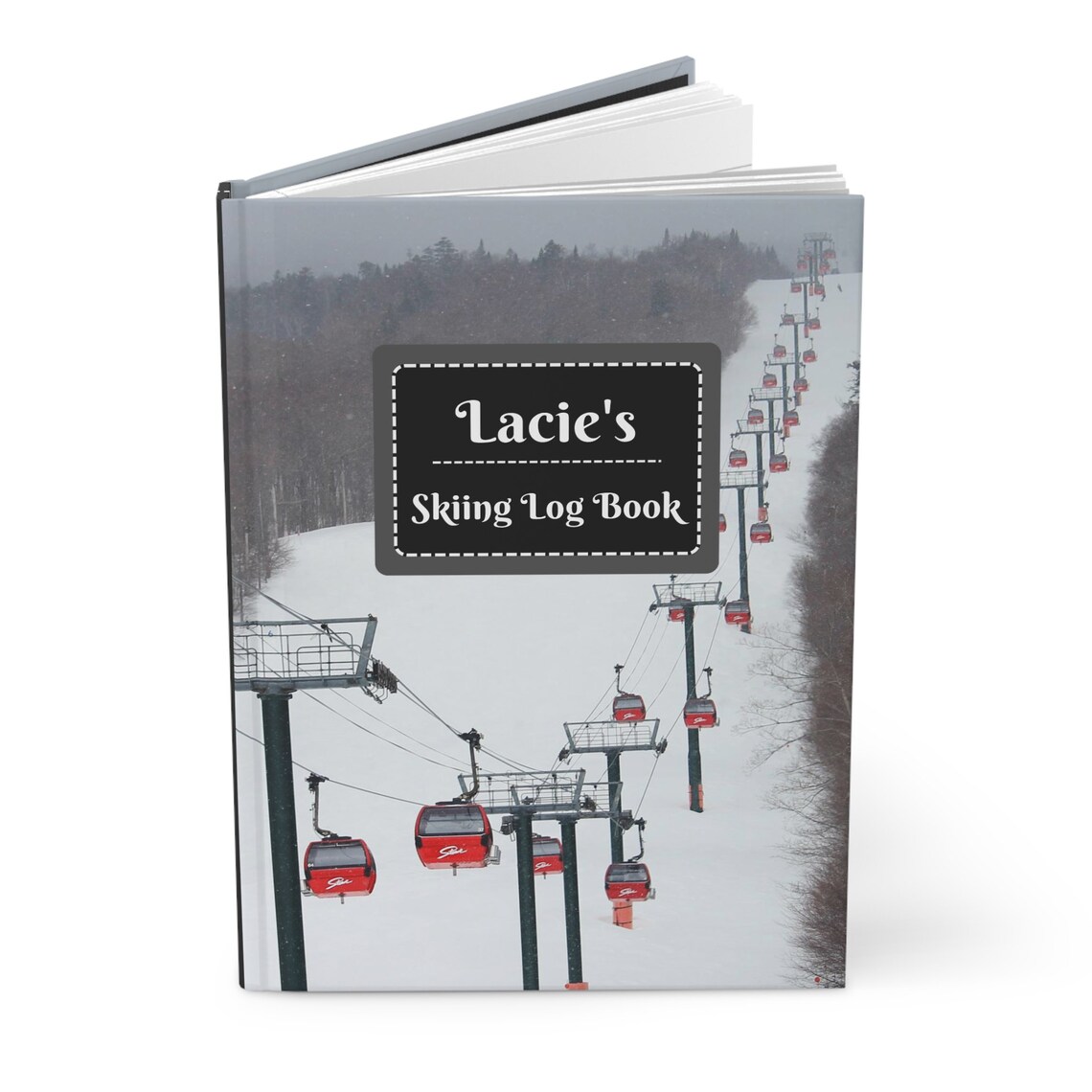 Personalized Skiing Log Book - Hardcover Journal, Matte Finish ...